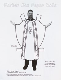 Priest Paper Doll with Vestments